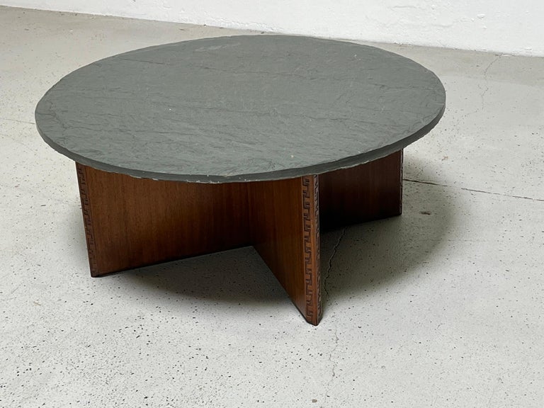 Frank Lloyd Wright Slate Top 'Taliesin' Coffee Table For Sale at 1stDibs