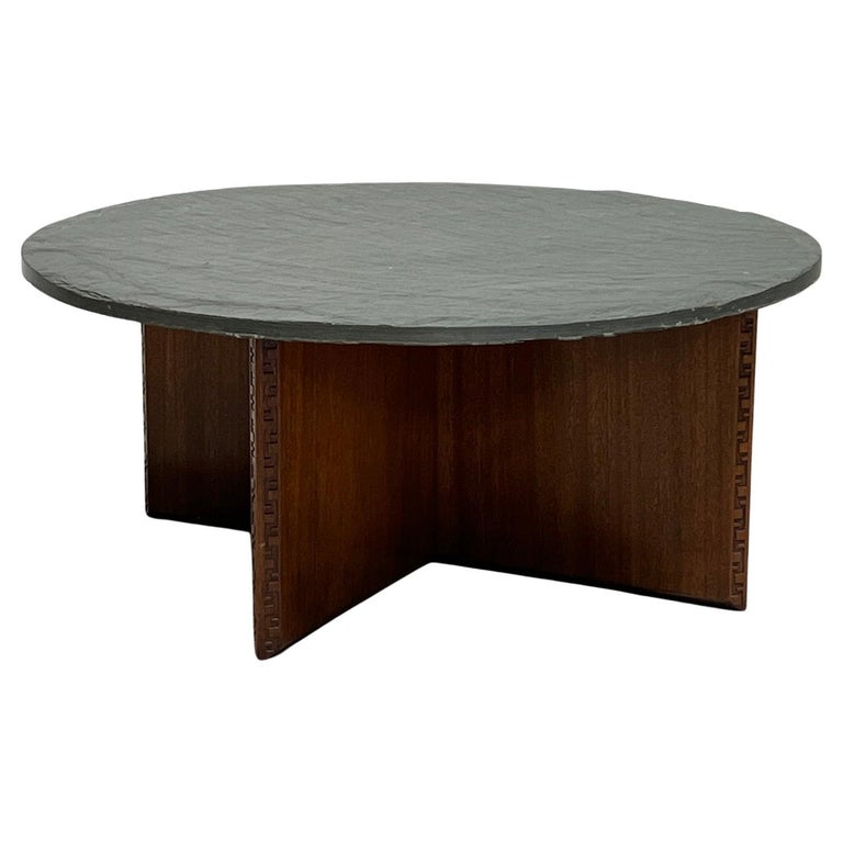 Frank Lloyd Wright Slate Top 'Taliesin' Coffee Table For Sale at 1stDibs
