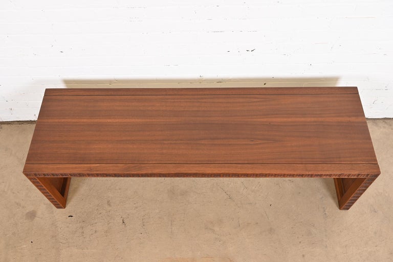 Frank Lloyd Wright Style Mid-Century Modern Walnut Bench or Coffee Table For Sale at 1stDibs
