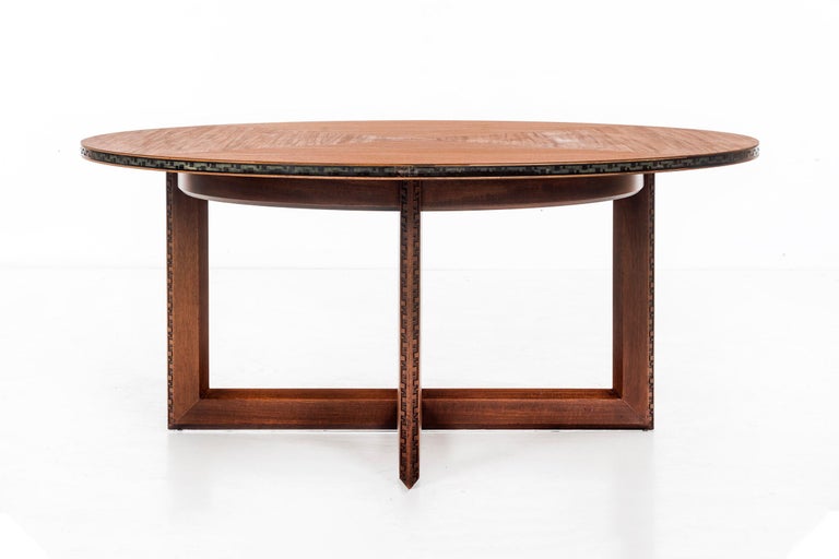 Frank Lloyd Wright Taliesin Low Round Dining Table For Sale at 1stDibs