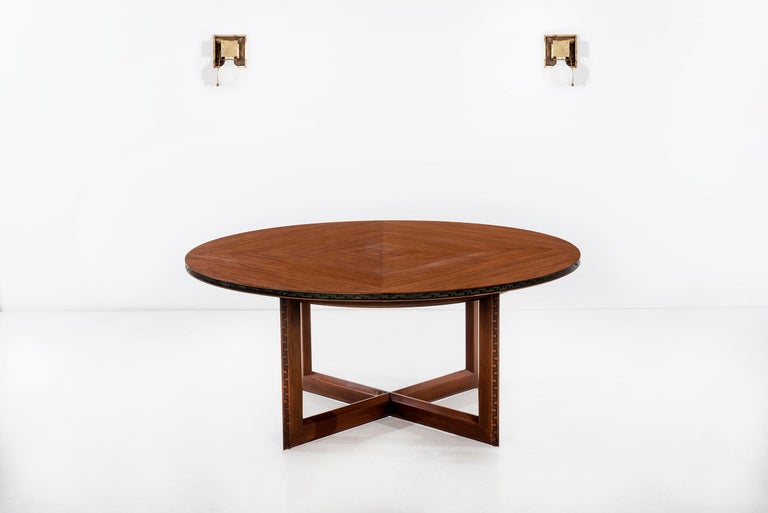 Frank Lloyd Wright Taliesin Low Round Dining Table at 1stDibs