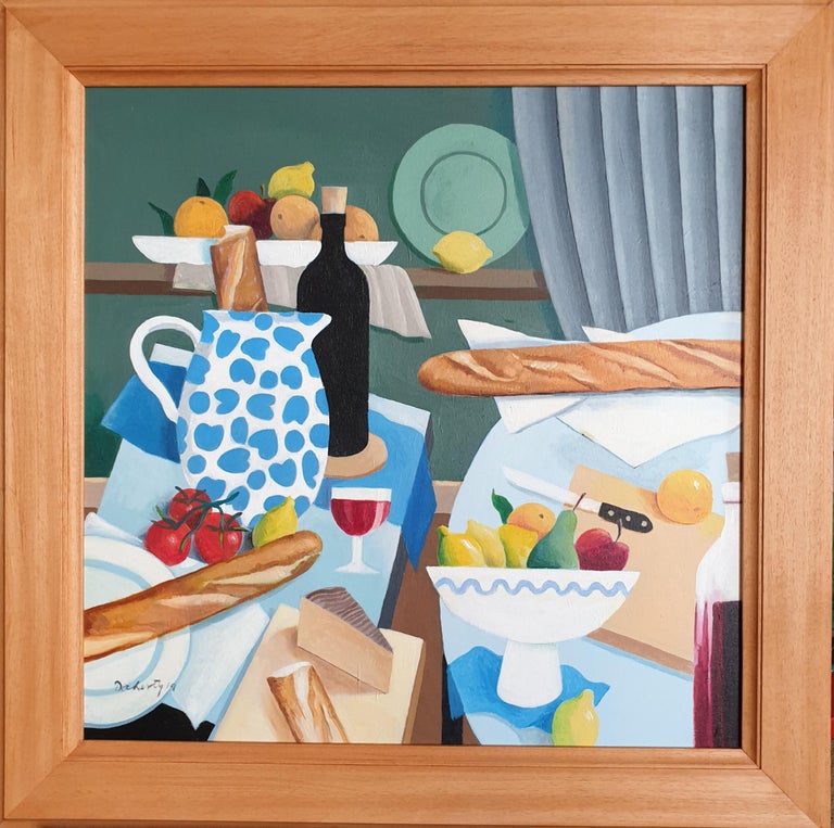 Frank McLean Docherty - 'Petit Déjeuner'. Surrealist Acrylic on Canvas ...
