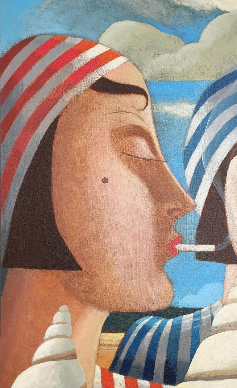 Frank McLean Docherty - 'Life's a Beach!'. Large Surrealist ...