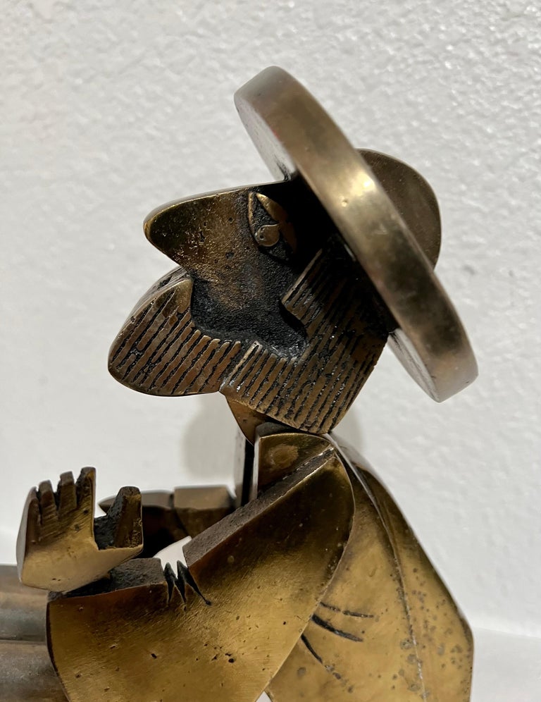 Frank Meisler - Rare Vintage Israeli Judaica Rabbi Praying Mechanical ...