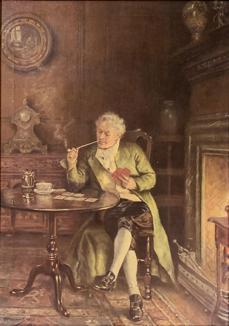 Frank Moss Bennett - Pair of English Portrait Interiorscape Oil ...