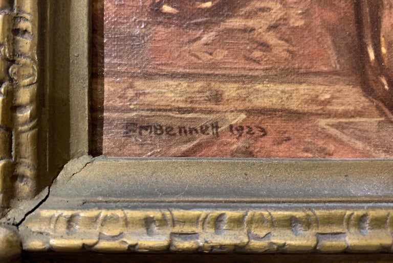 Frank Moss Bennett - Pair of English Portrait Interiorscape Oil ...