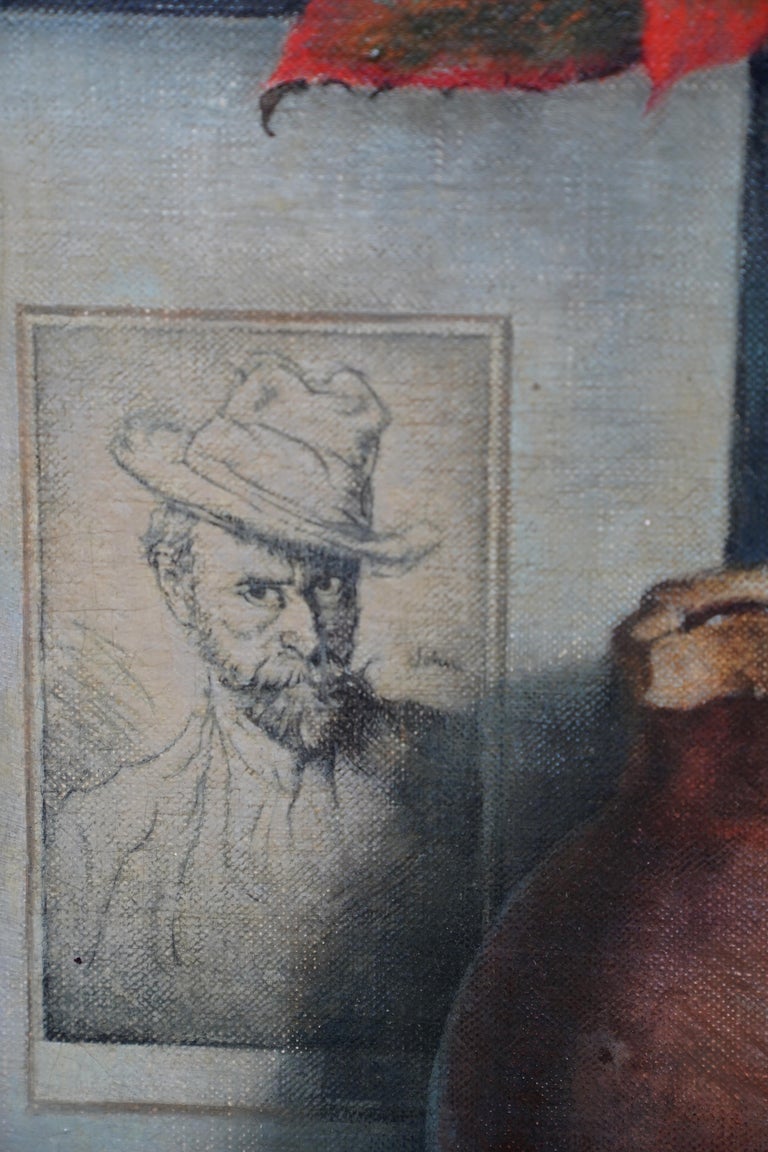 Frank Potter - Still Life of Marigolds and Terracotta Pots - British ...