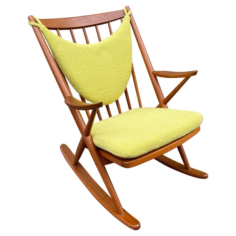 Frank Reenskaug for Bramin Solid Teak Rocker, Made in Denmark at 1stDibs