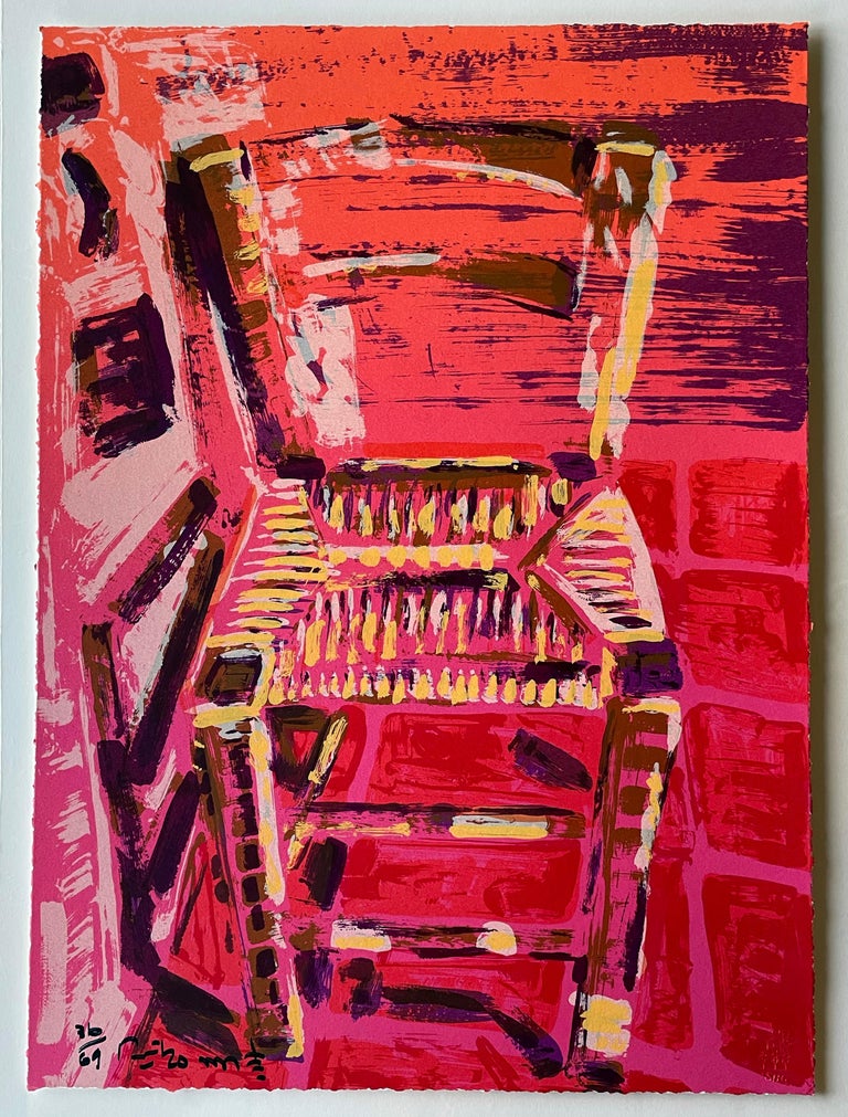 Frank Romero - Red Chair, by Chicano artist Frank Romero at 1stDibs