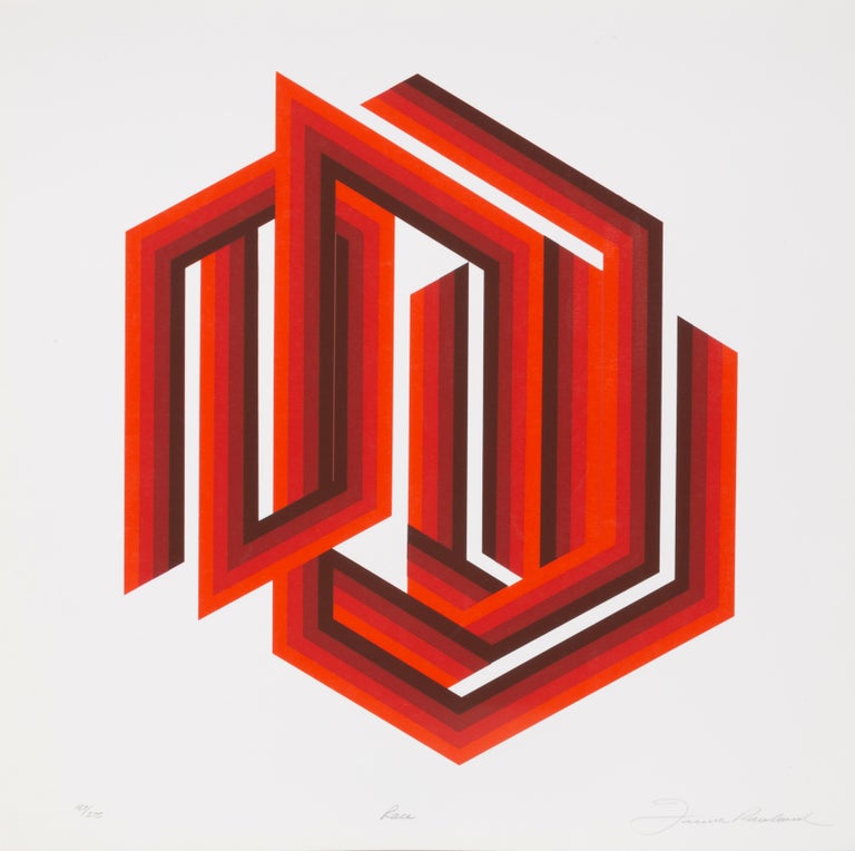 Frank Rowland - Race, Op Art Screenprint by Frank Rowland at 1stDibs