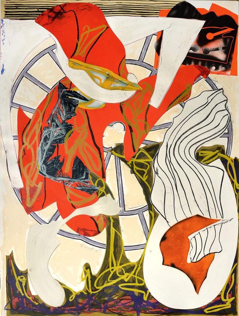 Christina Massey - Monoprint Collage: Autumn Buzz For Sale at 1stDibs