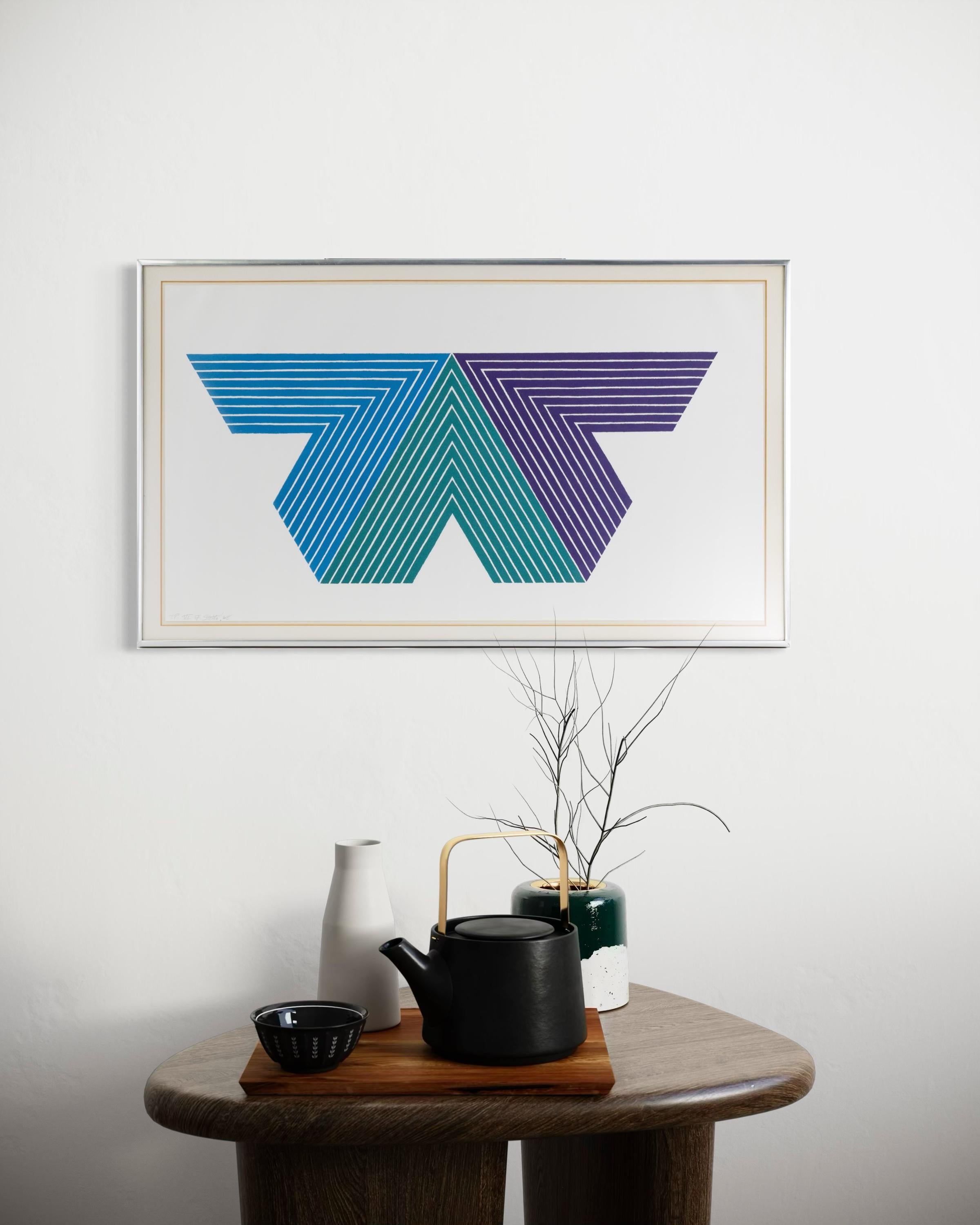 Frank Stella - Frank Stella Black Adder 1968 Signed Serigraph Edition ...