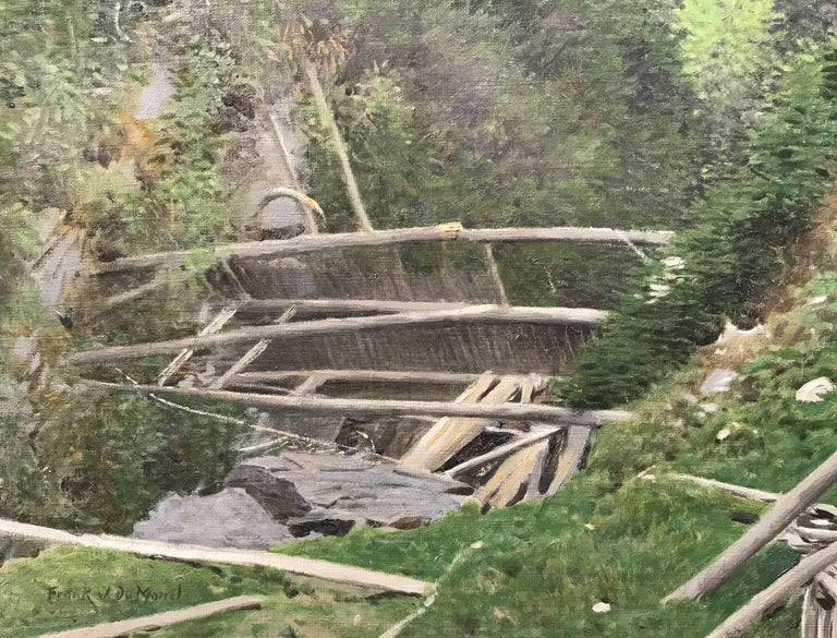 Frank Vincent Dumond - Landscape with Wooden Train Trestle For Sale at ...