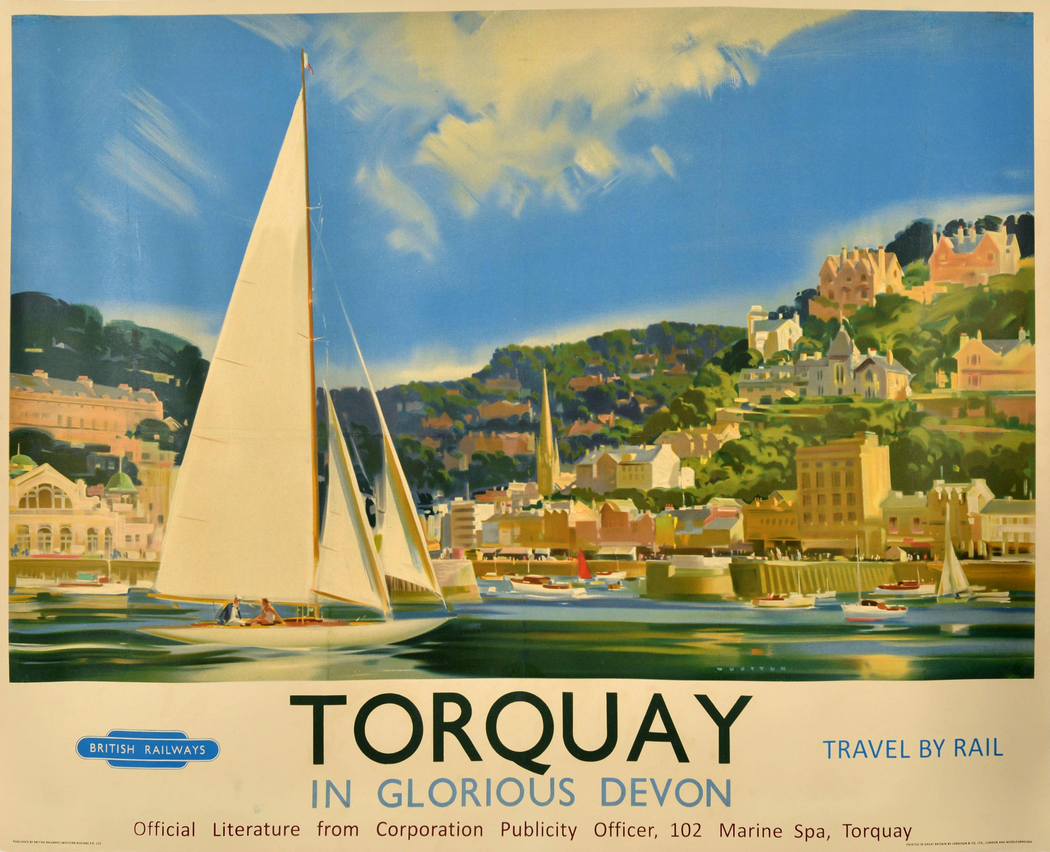 Frank Wootton - Original Vintage Travel Poster Torquay Glorious Devon ...