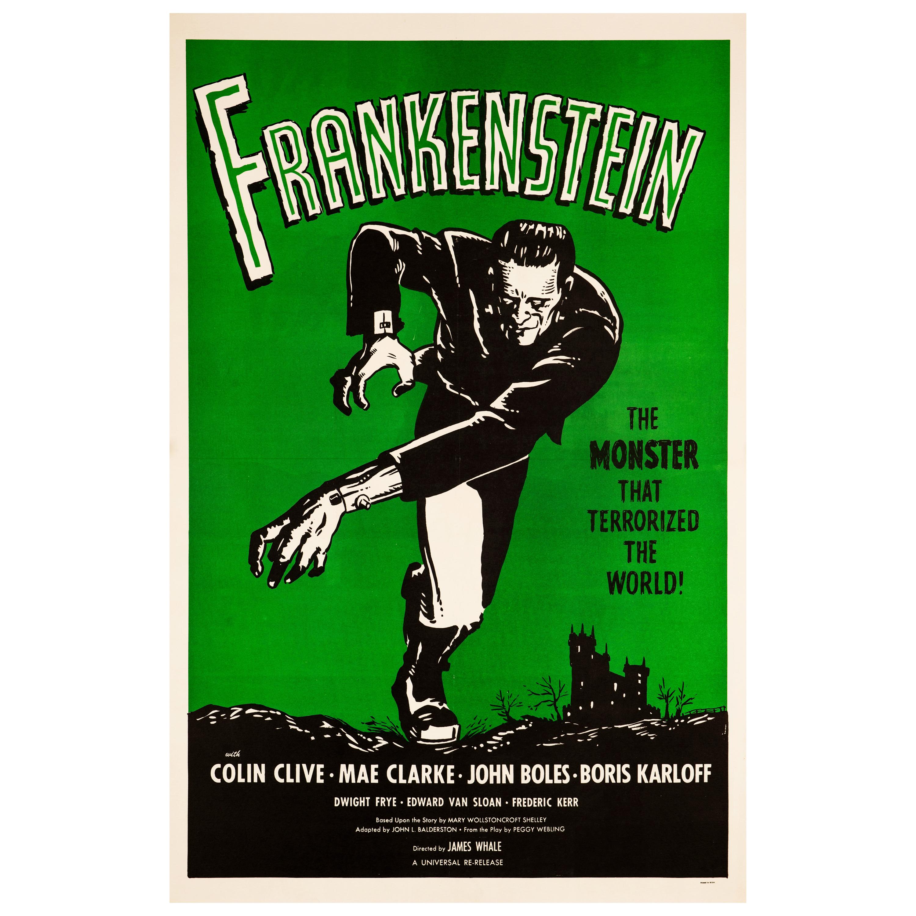Vintage Frankenstein Movie Poster - 2 For Sale on 1stDibs