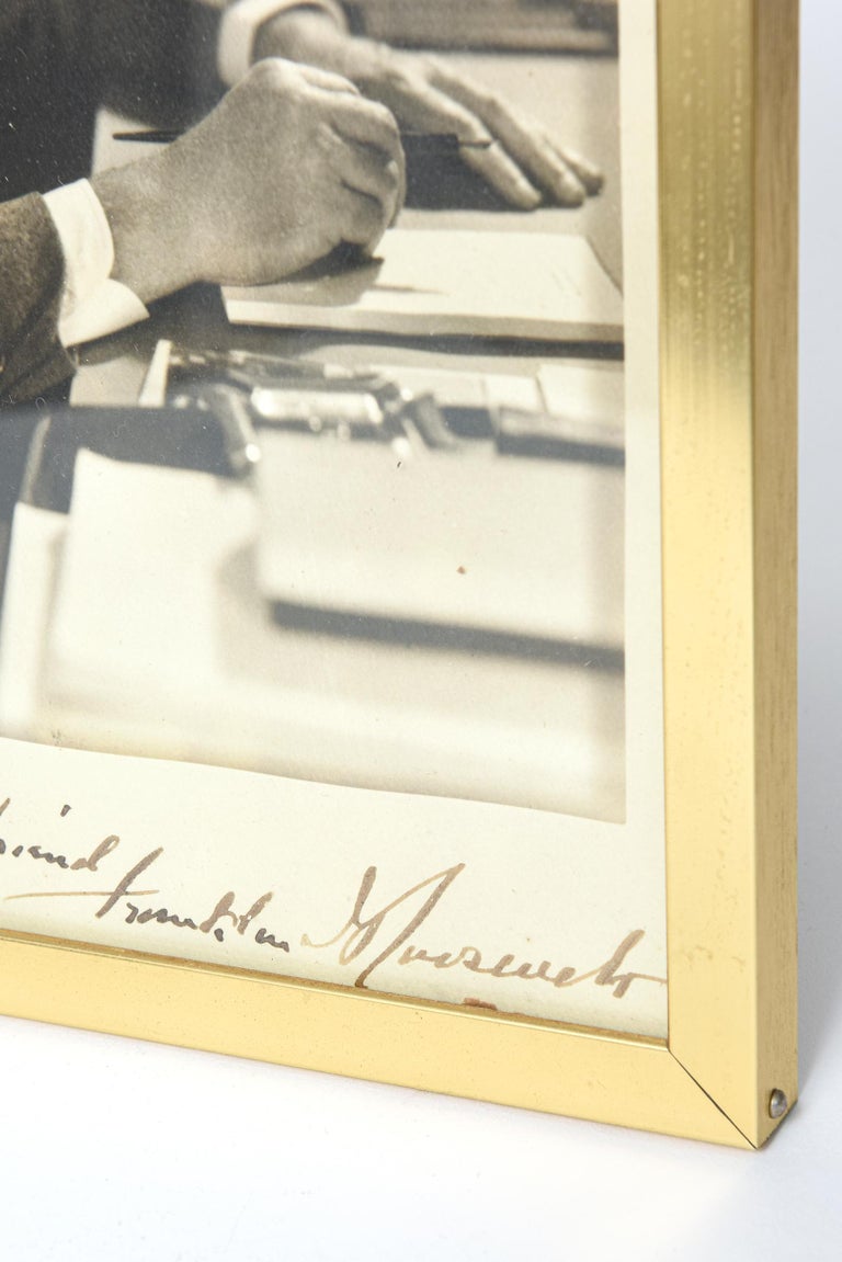 Franklin D. Roosevelt Autograph Photograph to Radio Journalist Gabriel ...
