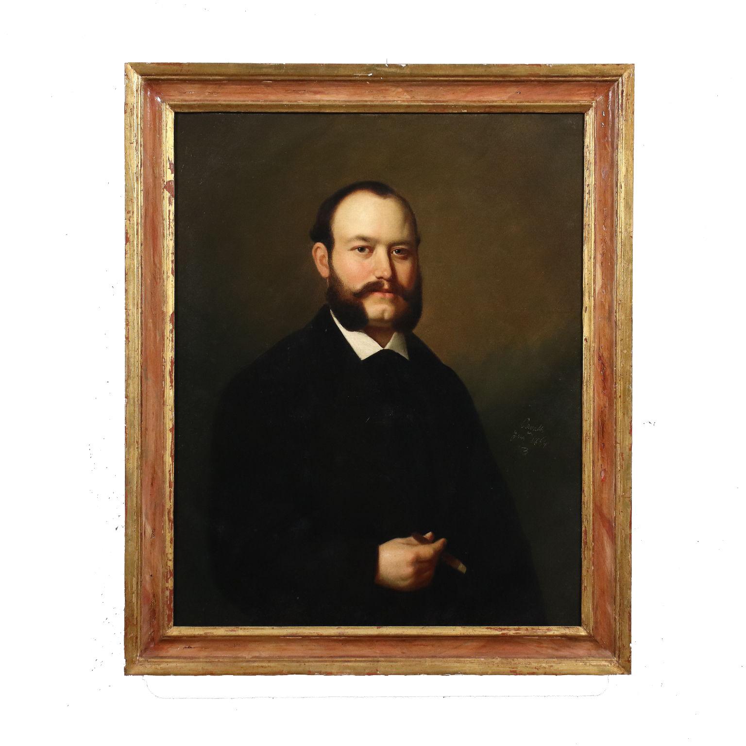 François Antoine Cavalli - Male Portrait 1868 at 1stDibs