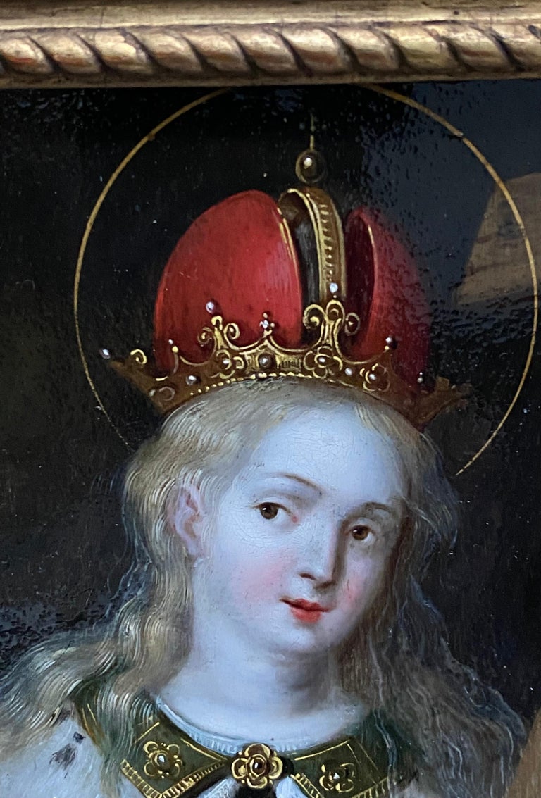 17th century Old Master Flemish painting - Saint Helena - Saint of ...