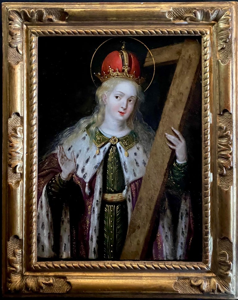 17th century Old Master Flemish painting - Saint Helena - Saint of ...