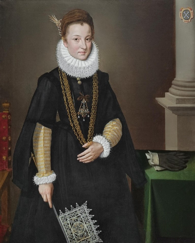 Portrait of a Lady with a Venetian Lace Fan c.1595, Remarkable ...