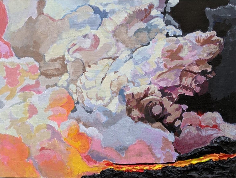 Frantz Lexy - "Inferno", acrylic painting, volcanic eruption, lava ...