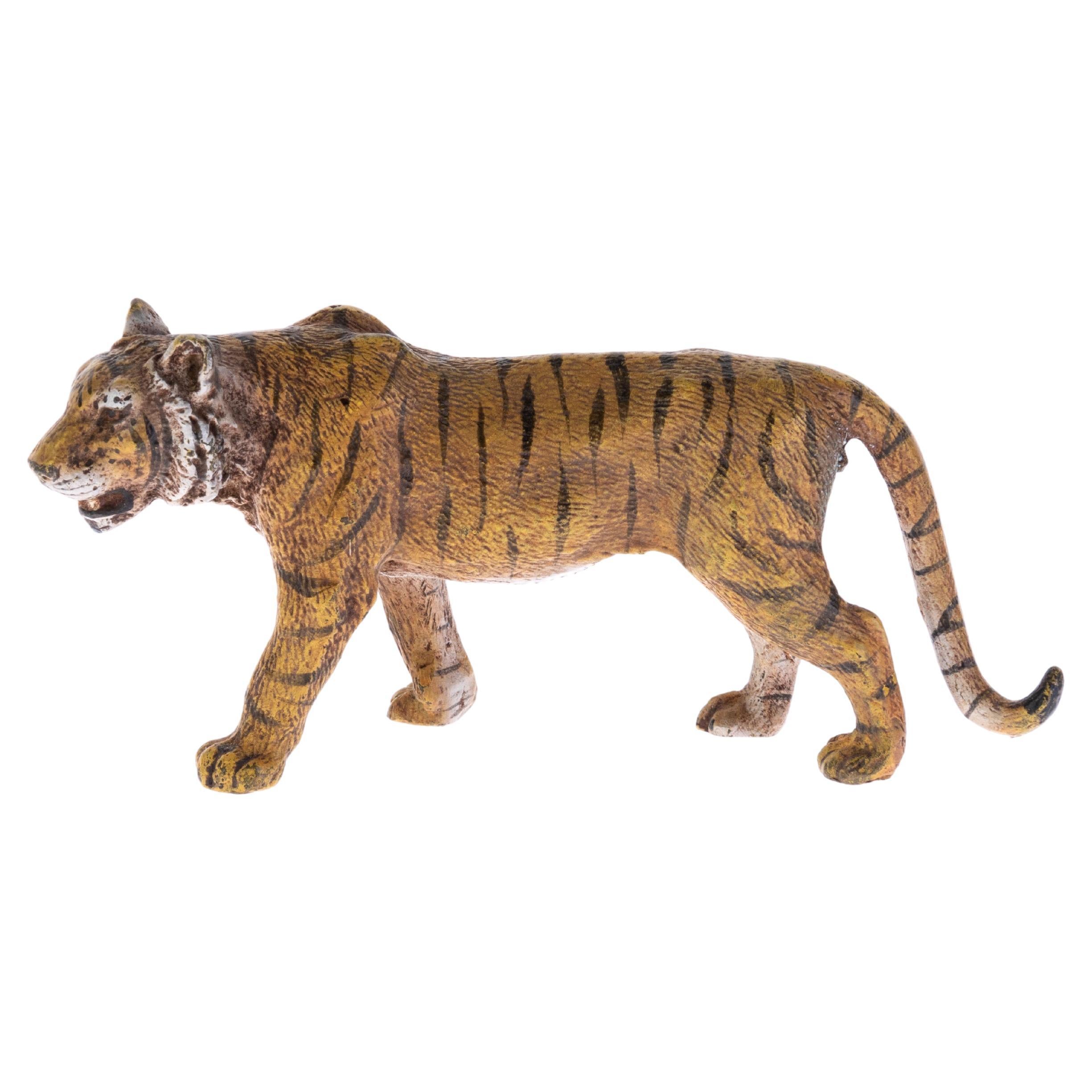 Franz Bergman Style Cold Painted Viennese Bronze Tiger Sculpture For ...