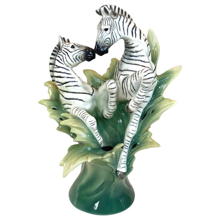 Franz Collection Zebra Ceramic For Sale at 1stDibs