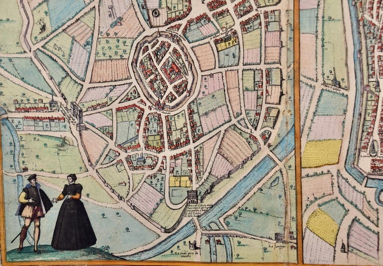 Franz Hogenberg - Nevers and Autun France: 16th Century Hand-coloured ...