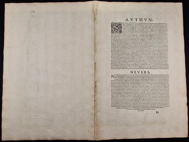 Franz Hogenberg - Nevers and Autun France: 16th Century Hand-colored ...