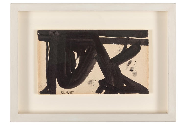 Franz Kline, Signed Abstract Ink on Paper, USA 1950s at 1stDibs