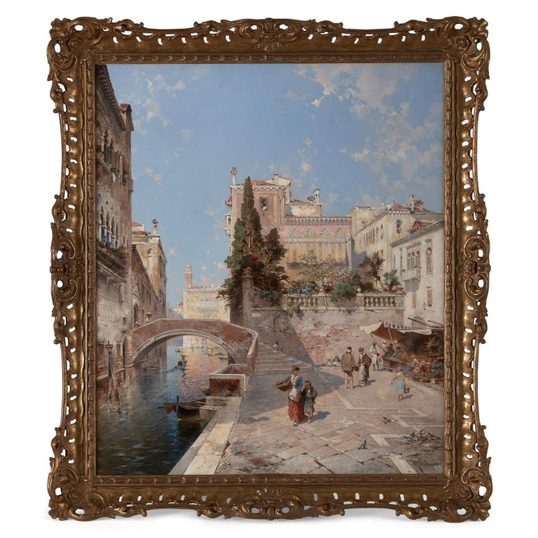 Franz Richard Unterberger - A Venetian scene of the Palazzo Dario by F ...