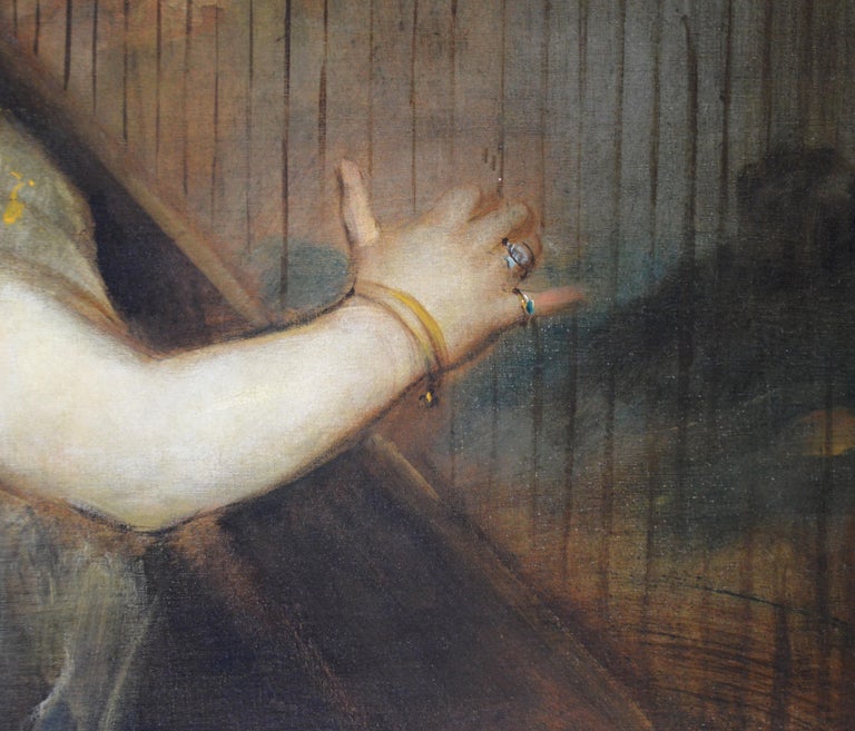 Franz von Lenbach - The Muse Terpsichore - Large 19th Century Portrait ...