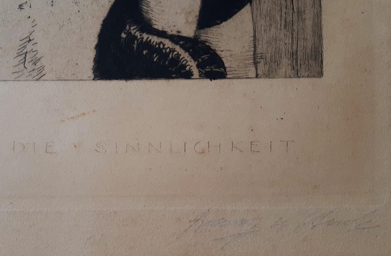 Franz von Stuck - Die Sinnlichkeit - Etching and Aquatint by Franz von ...