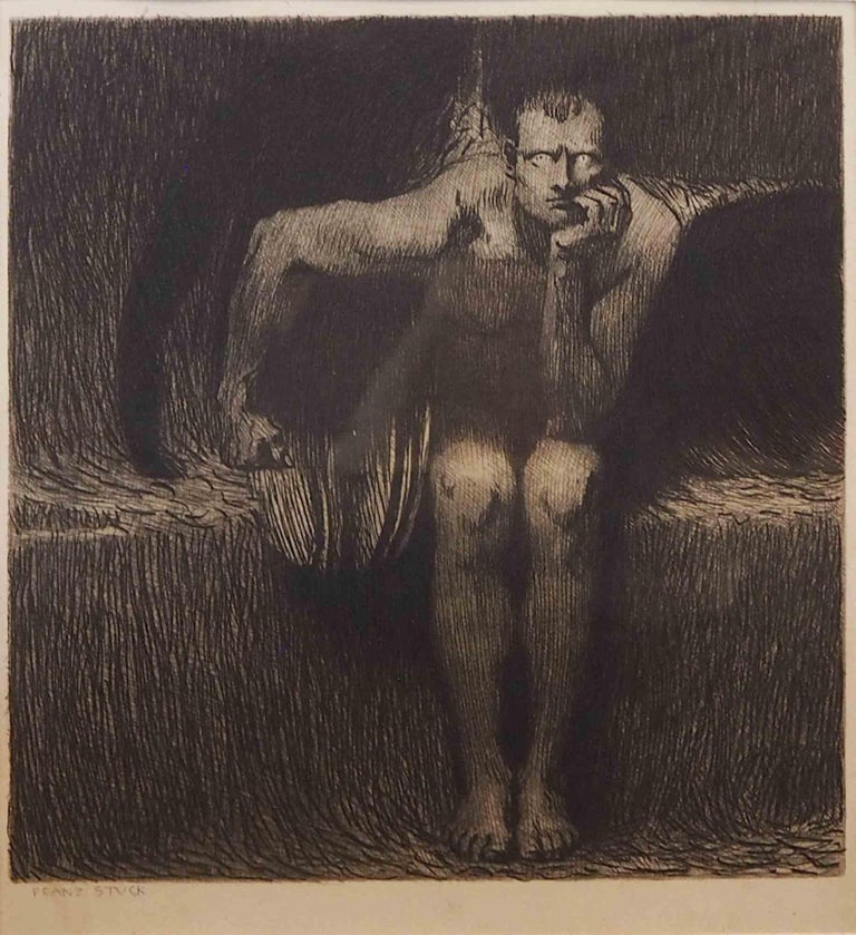 Franz von Stuck - Lucifer - Original Etching, Aquatint and Drypoint by ...