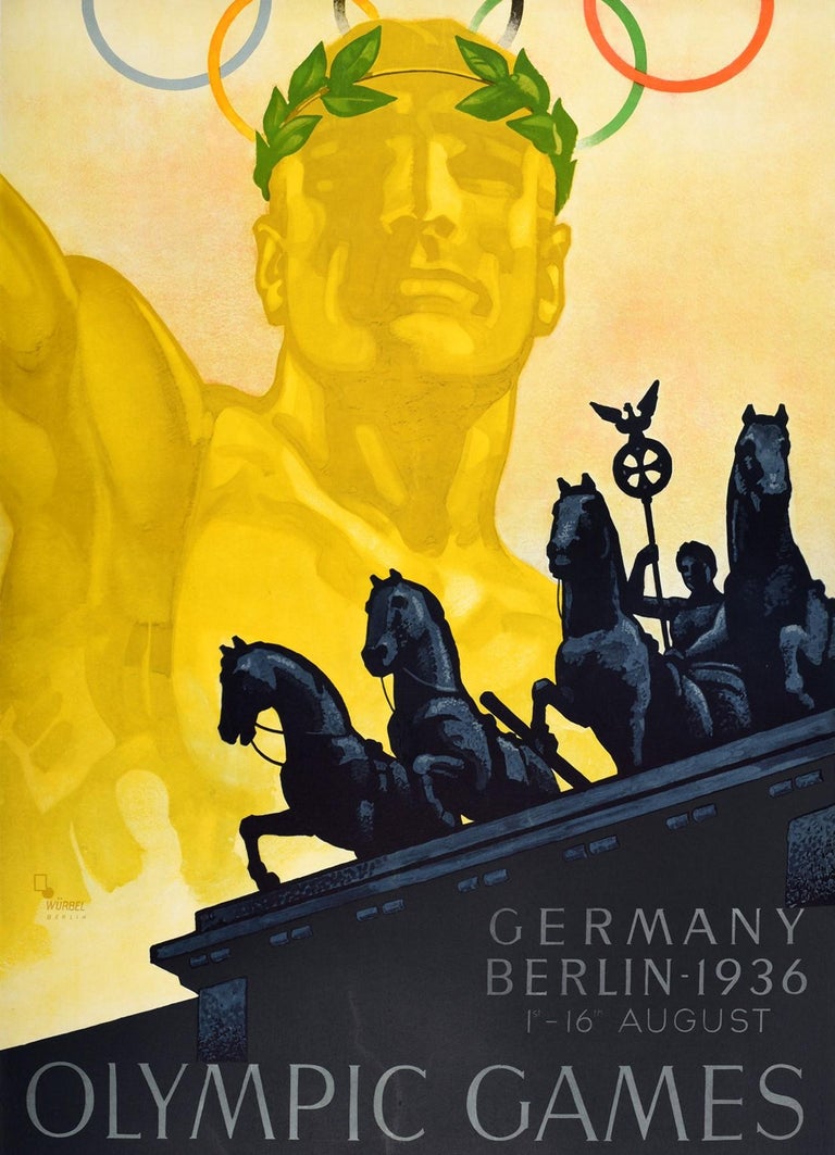 Franz Würbel - Original Vintage Poster 1936 Olympic Games Berlin ...