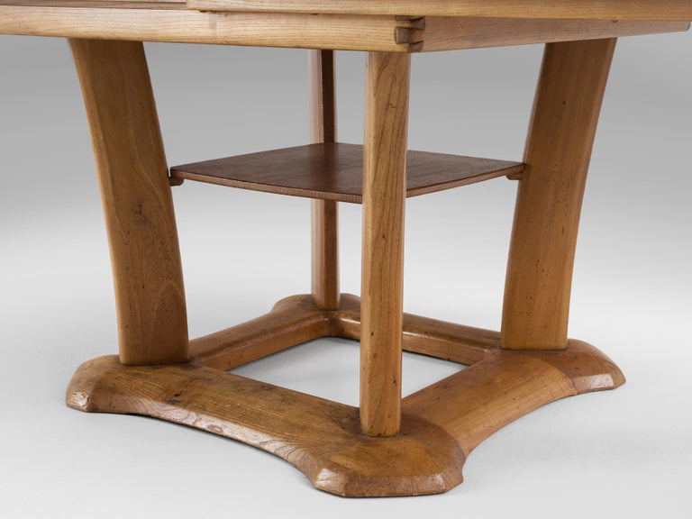 Franz Xaver Sproll Extendable Dining Table in Elm For Sale at 1stDibs