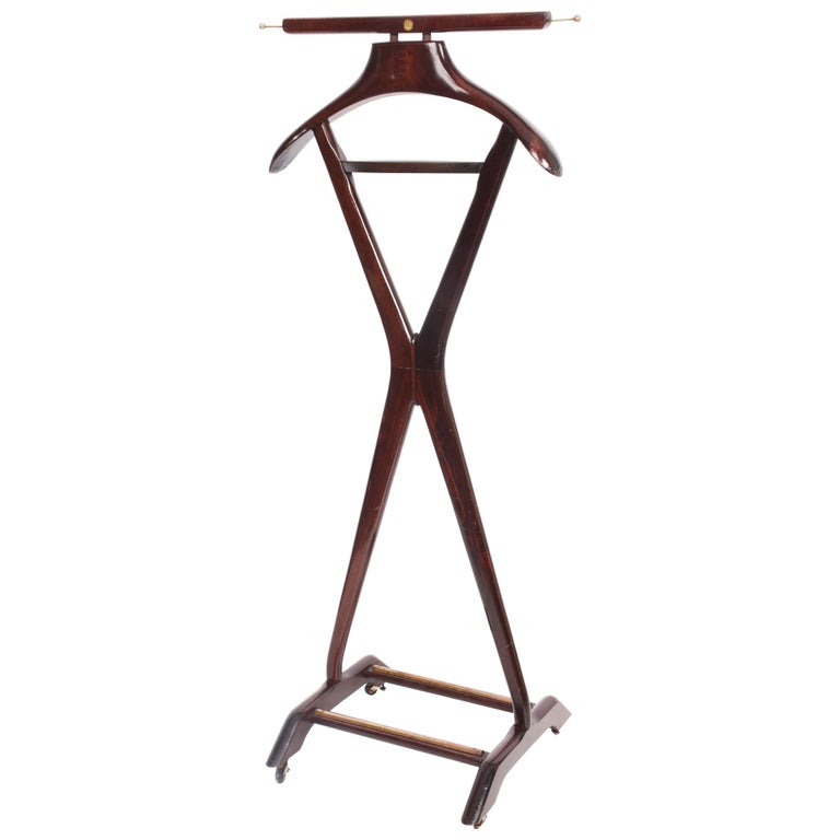 Fratelli Reguitti Midcentury Beechwood and Brass Italian Suit Rack ...
