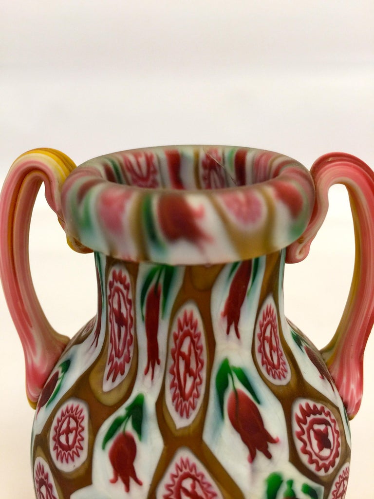 Fratelli Toso 1900 Multi-Color Murrini Vase in Murano Glass For Sale at ...