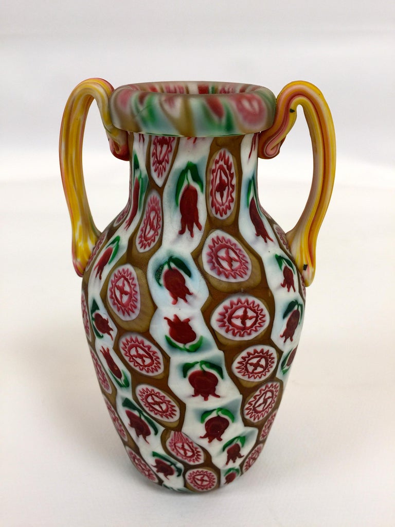 Fratelli Toso 1900 Multi-Color Murrini Vase in Murano Glass For Sale at ...