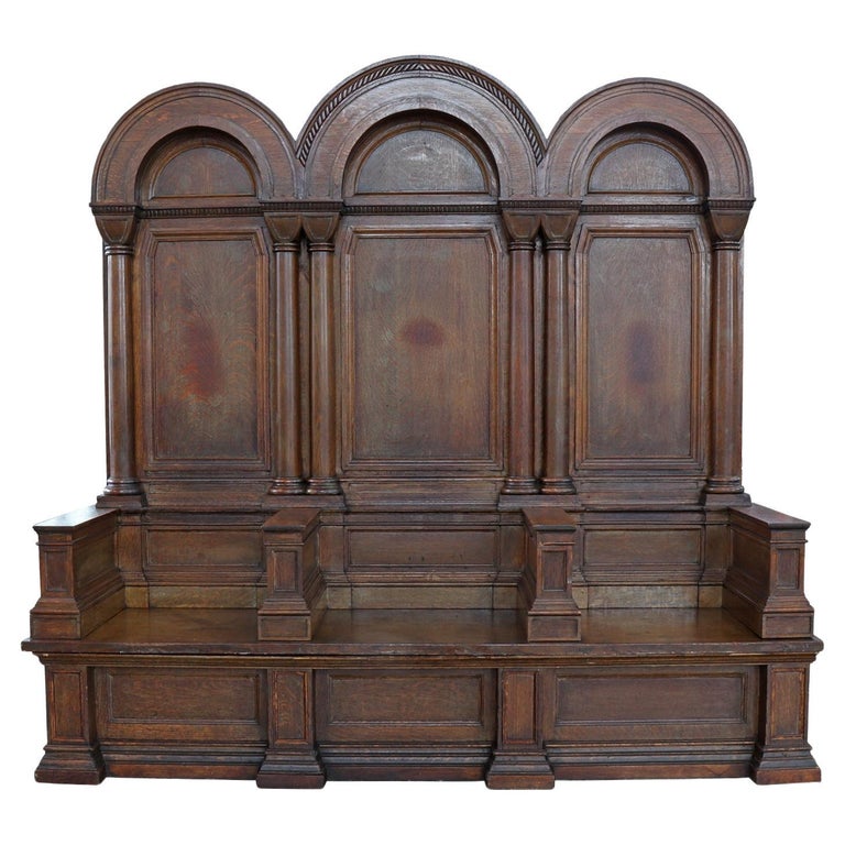 Fraternal Three Seat Bench Throne For Sale at 1stDibs