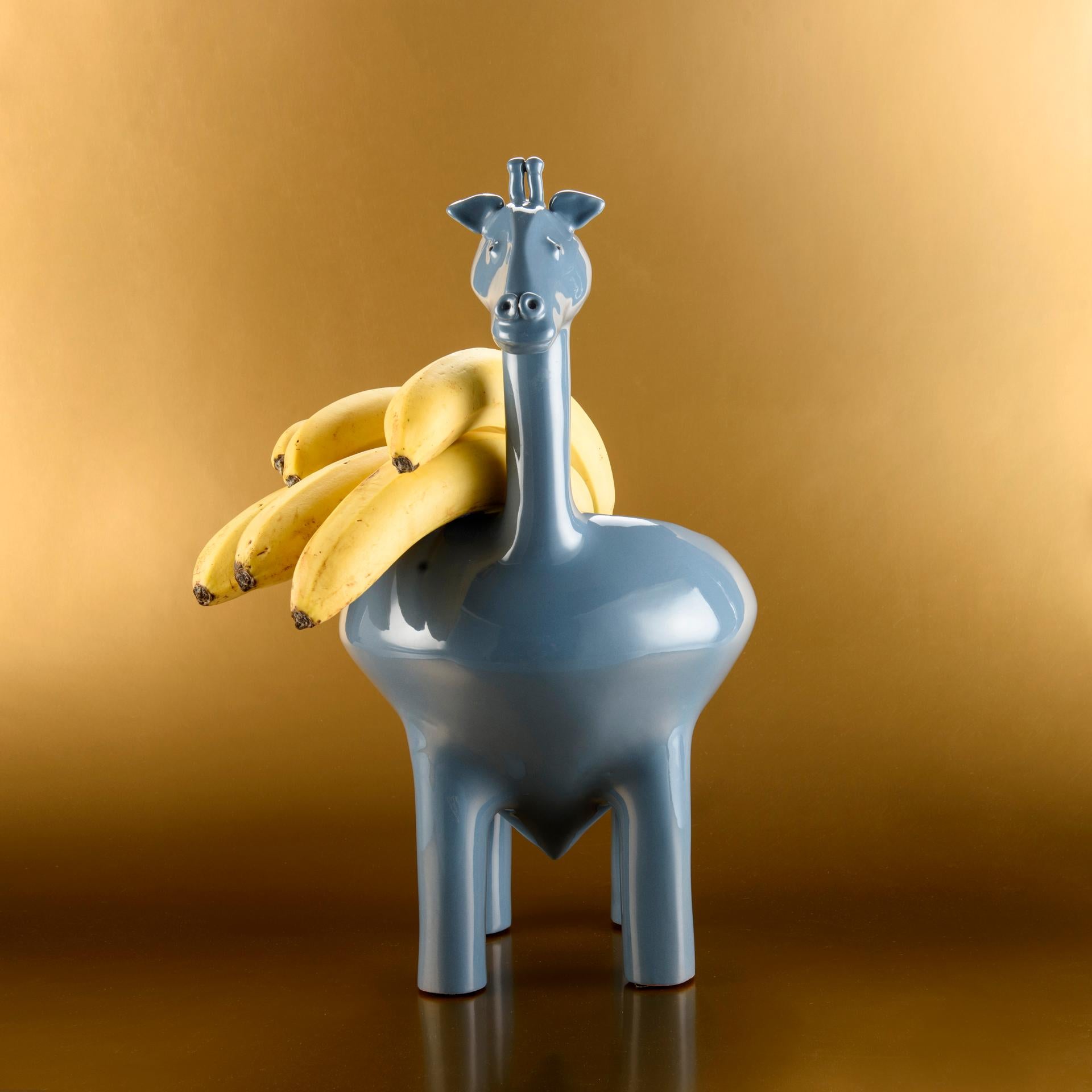 Freaklab Gray-Blue Giraffe Bowl Large Made Entirely by Hand in Ceramic ...