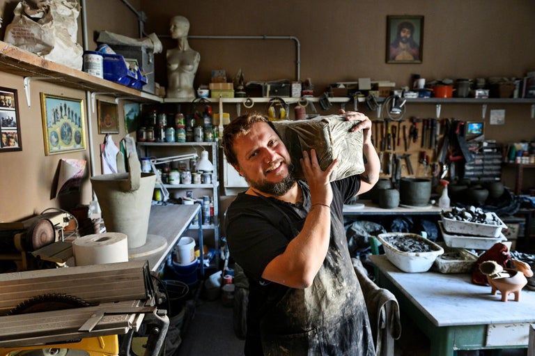 Freaklab Trio Masks Made Entirely by Hand in Ceramic For Sale at 1stDibs