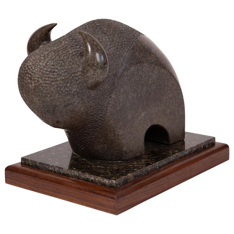 Fred Begay Bronze Bison Sculpture at 1stDibs