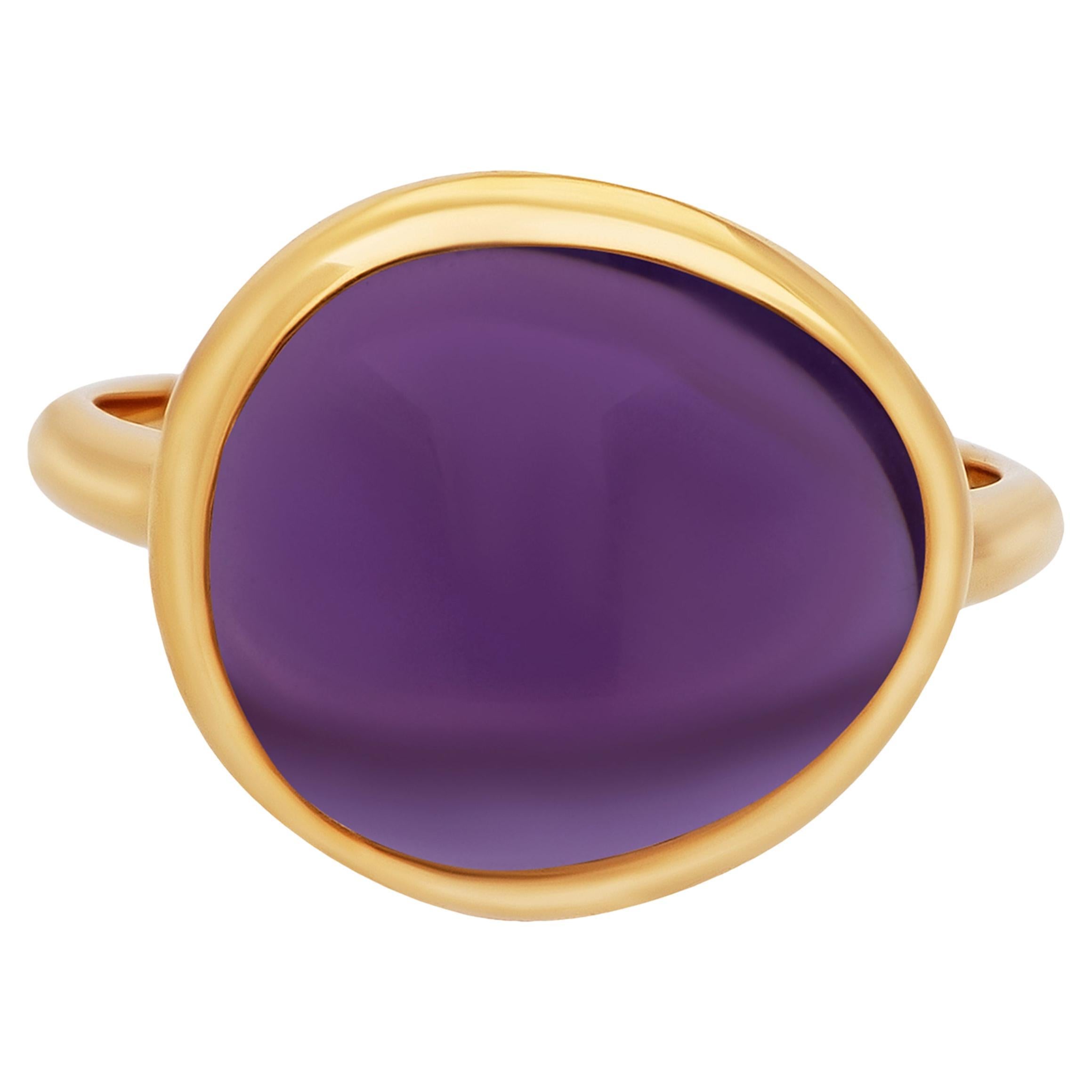 Fred Belles Rives 18k Rose Gold, Amethyst Band Ring For Sale at 1stDibs