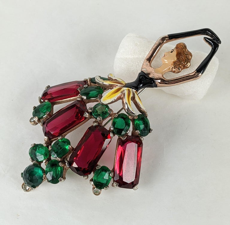 Fred Block Art Deco Ballerina Brooch at 1stDibs
