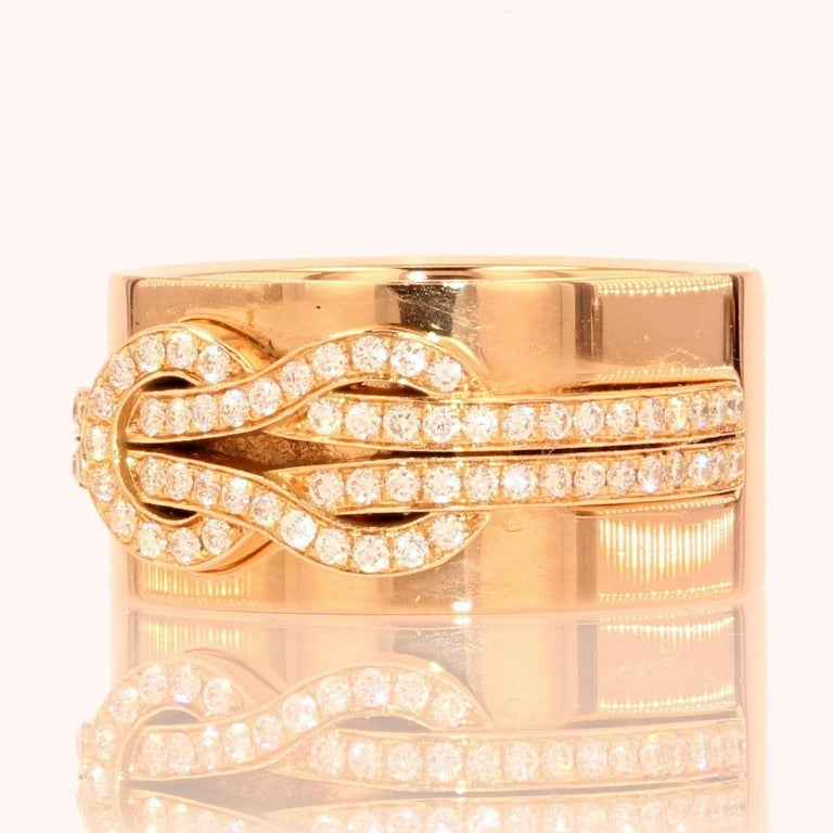 Fred Chance Infinie Diamonds 18 Karat Rose Gold Medium Model Band Ring ...