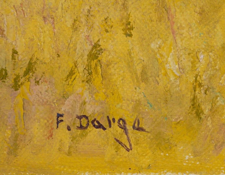 Fred Darge - Green, Yellow, and Blue Abstract Impressionist Western ...