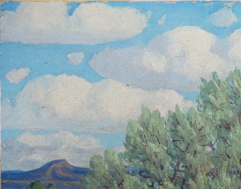 Fred Darge - Green, Yellow, and Blue Abstract Impressionist Western ...