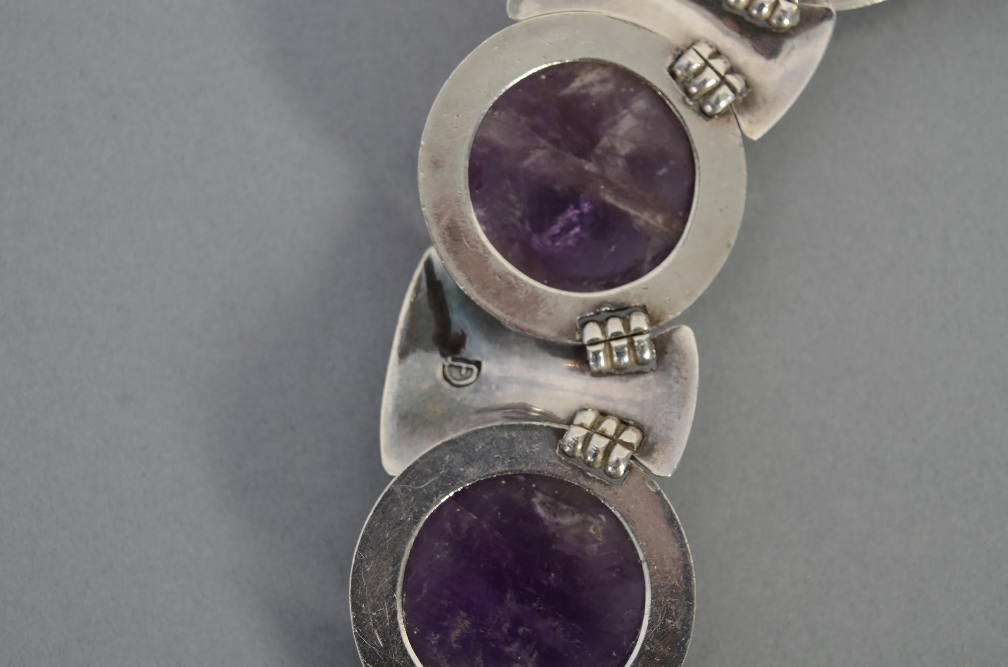 Fred Davis Sterling Silver and Amethyst Necklace For Sale at 1stDibs ...