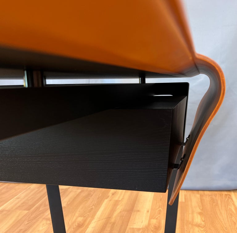 "Fred" Desk by Roberto Lazzeroni for Poltrona Frau, Leather Top Surface ...